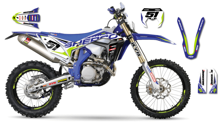 Classic Graphics Kit for Sherco – factory Rider